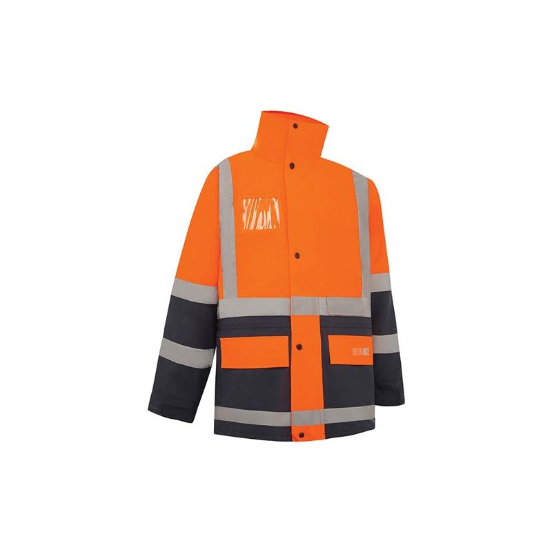 Hi Vis Wet Weather Jacket Orange/Navy 5-in-1 Extra Small - 3004ONXS ...
