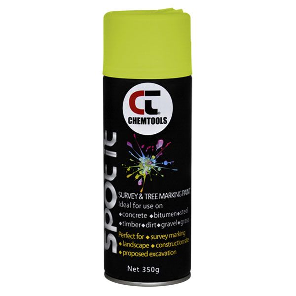 Chemtools Spot & Survey Marking Paint Fluro Yellow 350g Aerosol - CT-SP ...