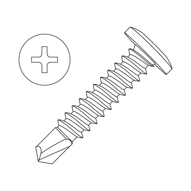 Self Drilling Screw (SDS) Series 500 CL 4 Wafer Head 12-24 x 32mm - 12 ...